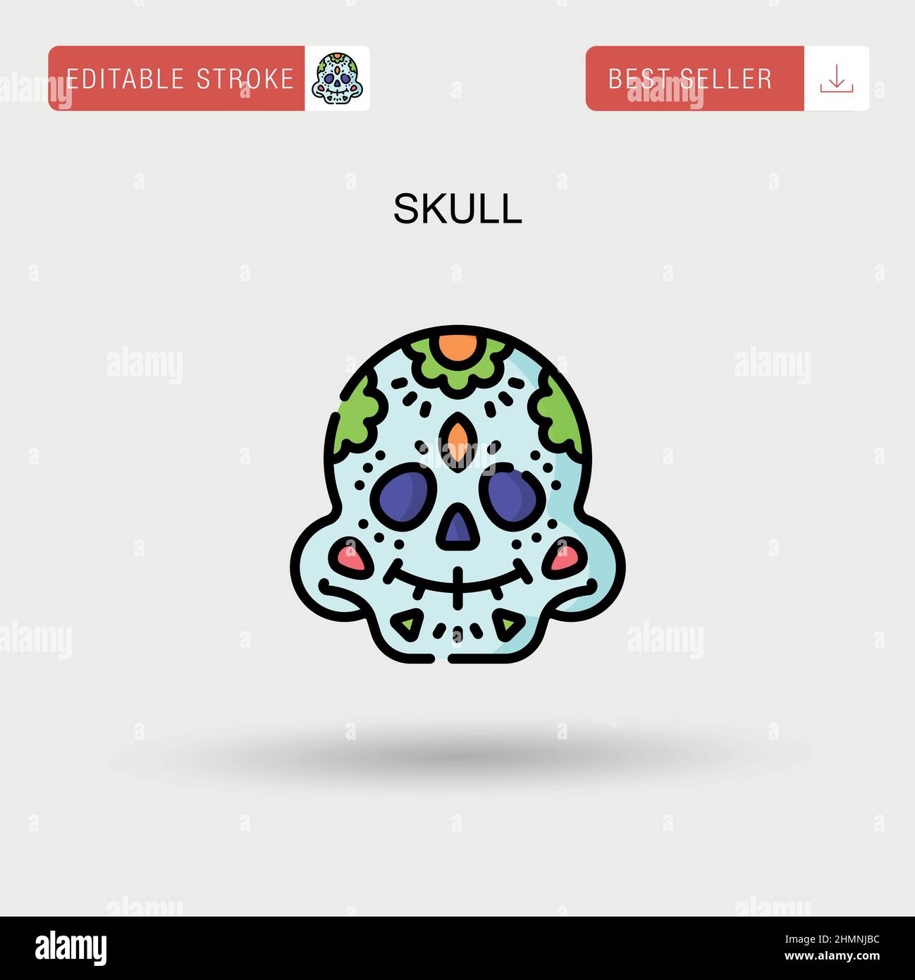 Skull Simple vector icon Stock Vector Image & Art - Alamy