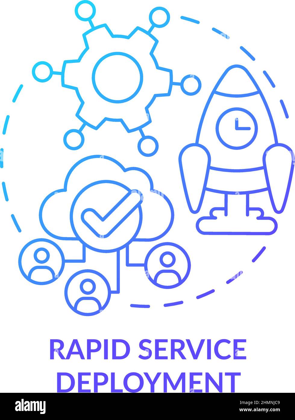 Rapid service deployment blue gradient concept icon Stock Vector Image ... Rapid service deployment blue gradient concept icon Stock Vector Image ...
