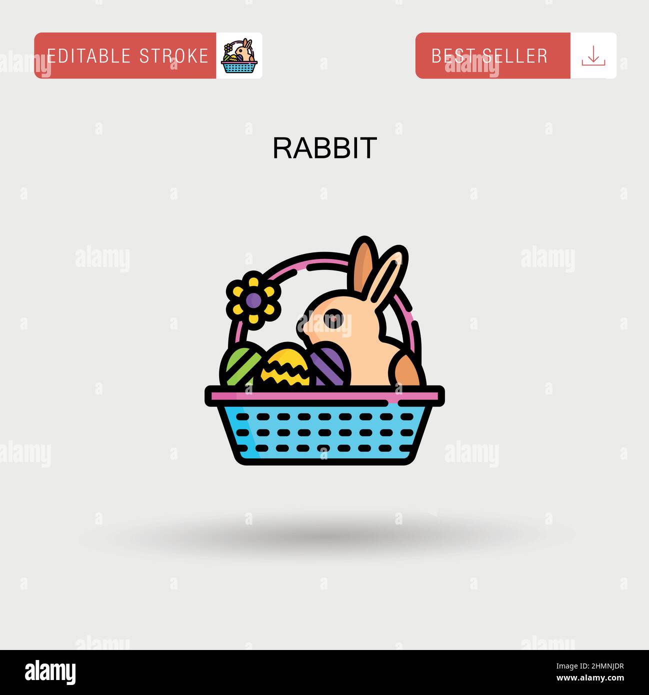 Rabbit Simple vector icon Stock Vector Image & Art - Alamy