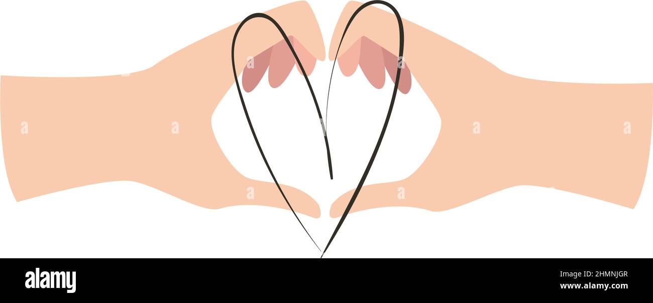 hand doing love symbol over white Stock Vector Image & Art - Alamy