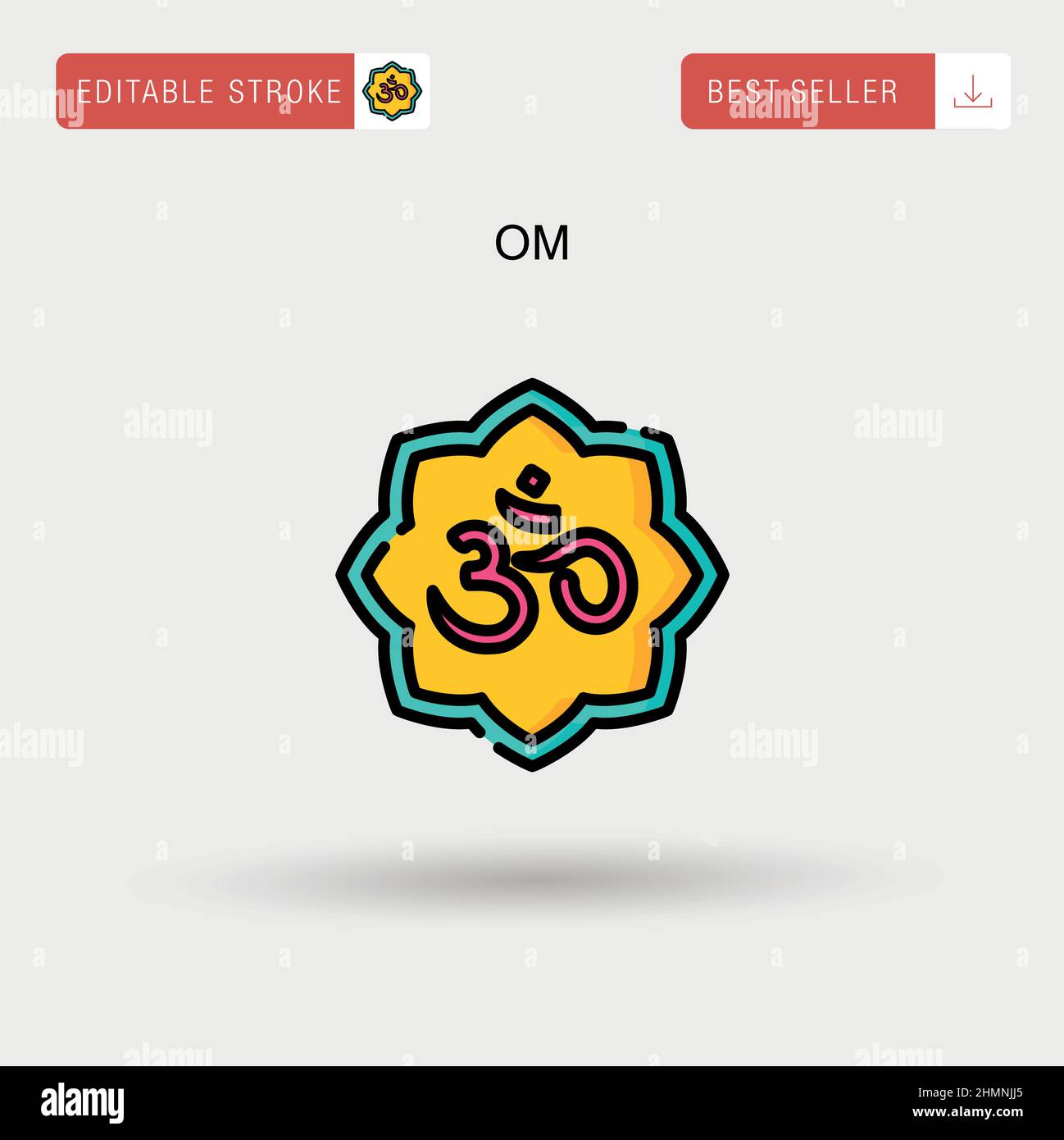 Vector hindu om symbol design hi-res stock photography and images - Alamy