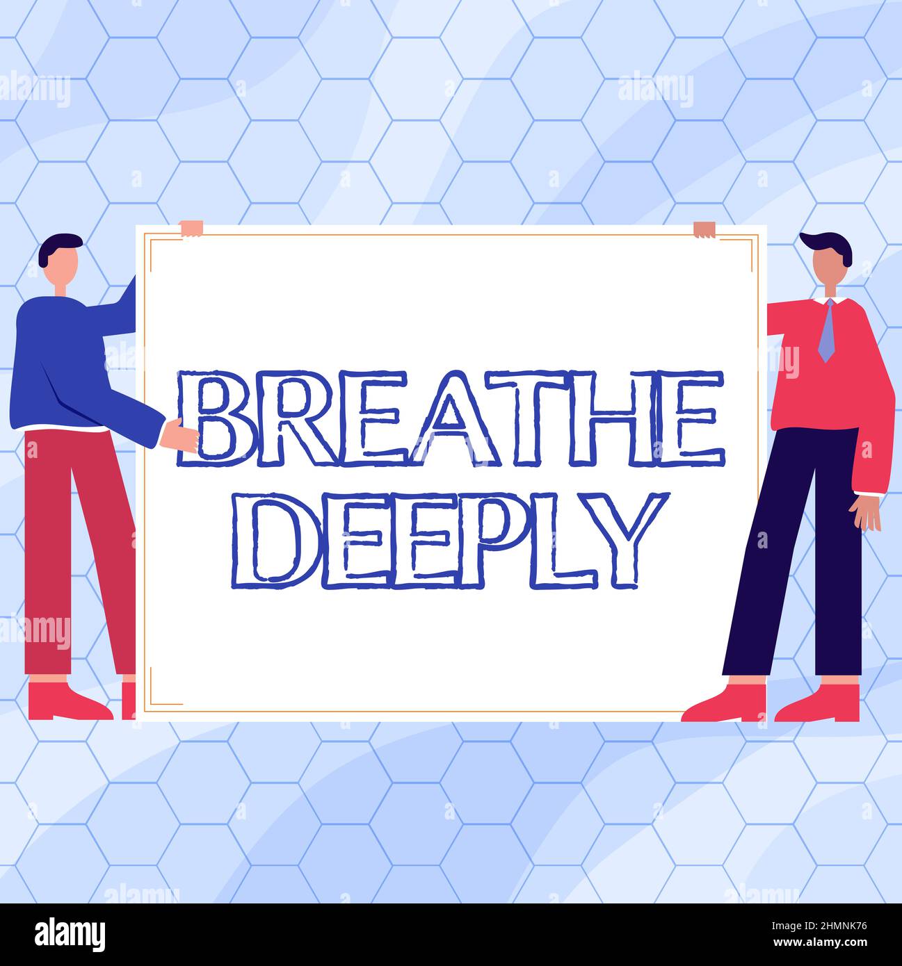 Conceptual display Breathe Deeply. Conceptual photo to take a large ...