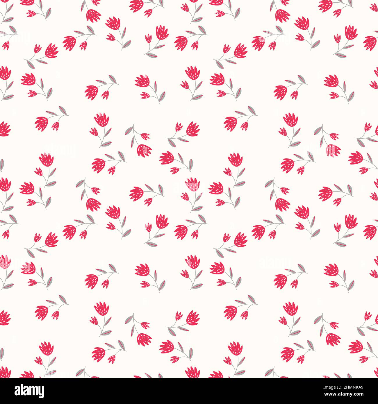 Seamless floral pattern based on traditional folk art ornaments ...