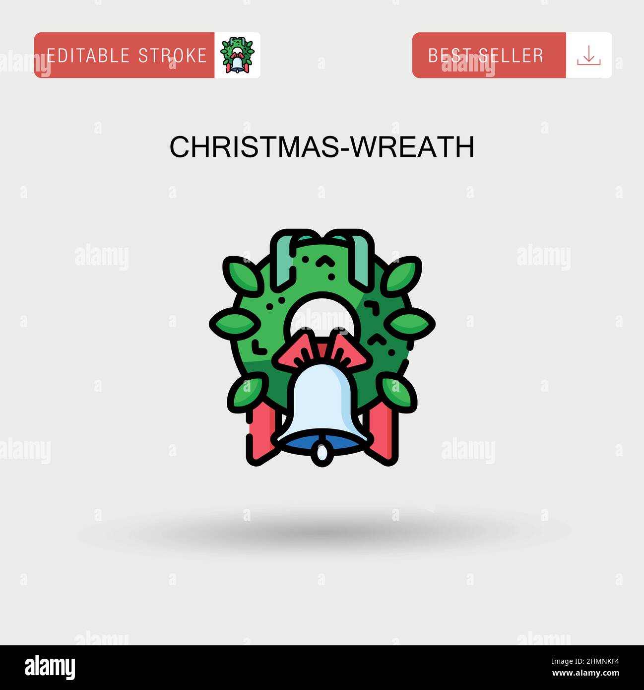 Christmas wreath postcard Stock Vector Images - Alamy