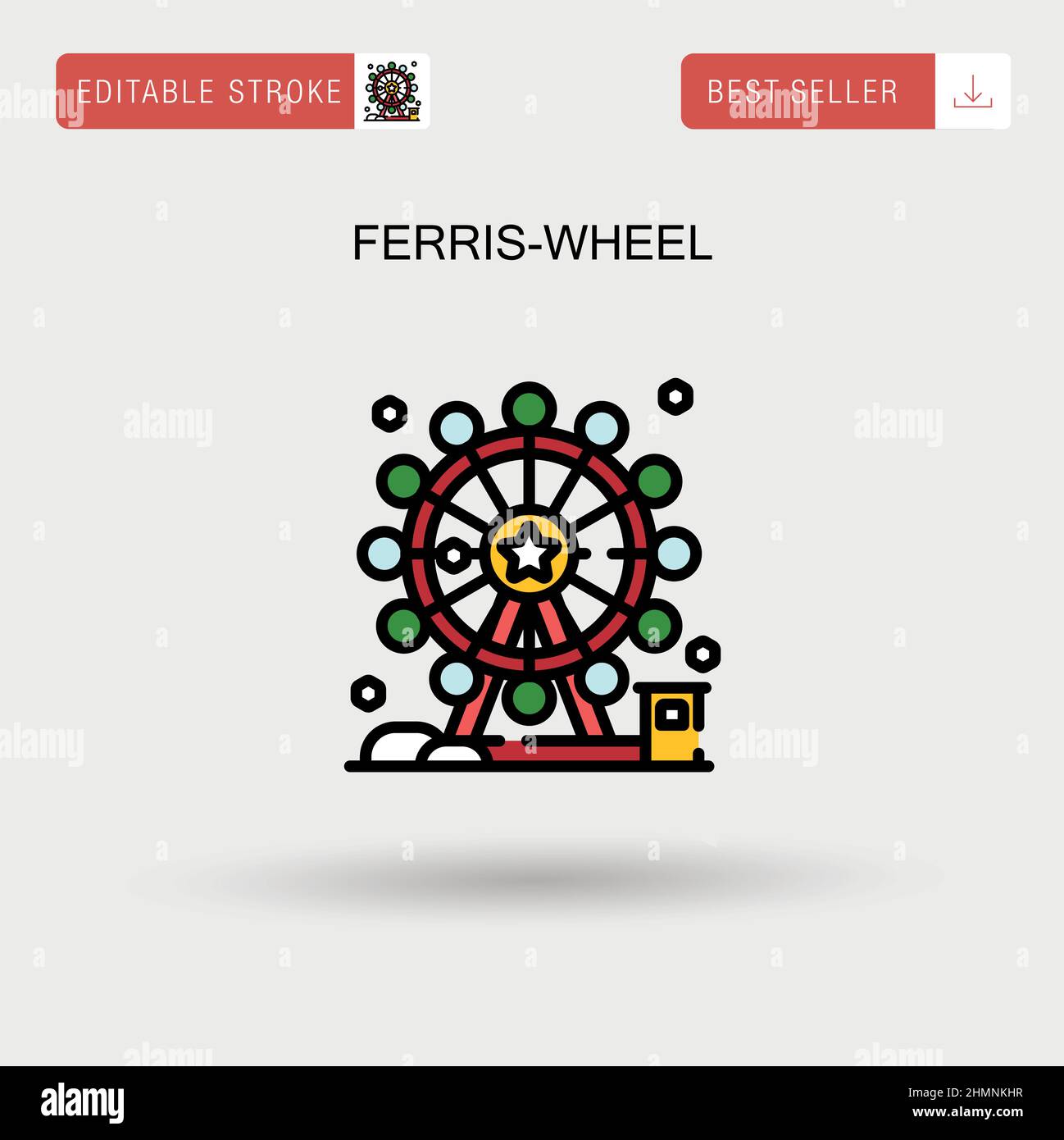 Ferris-wheel Simple vector icon Stock Vector Image & Art - Alamy
