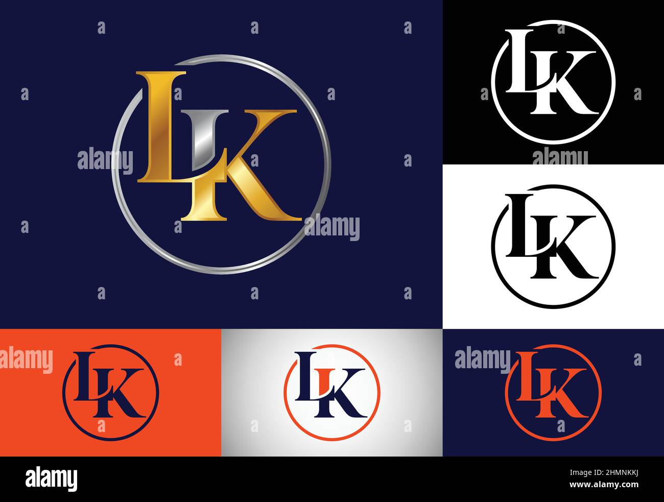 Initial Monogram Letter L K Logo Design Vector Template. LK Letter Logo ...