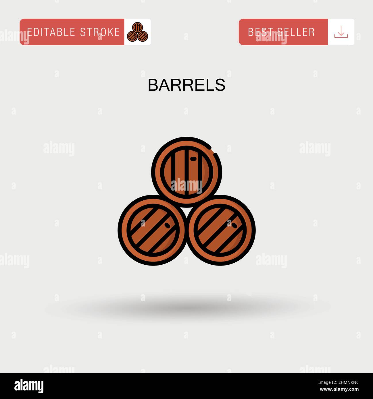 Barrels Simple vector icon Stock Vector Image & Art - Alamy