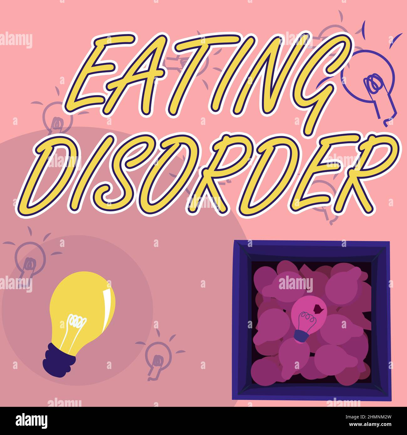 Conceptual caption Eating Disorder. Word for characterized by abnormal ...