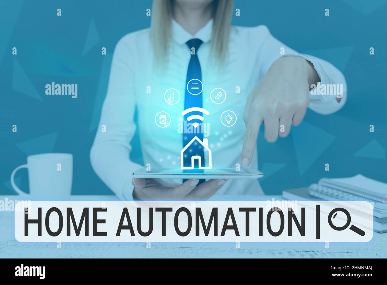 Hand writing sign Home Automation. Concept meaning home solution that ...