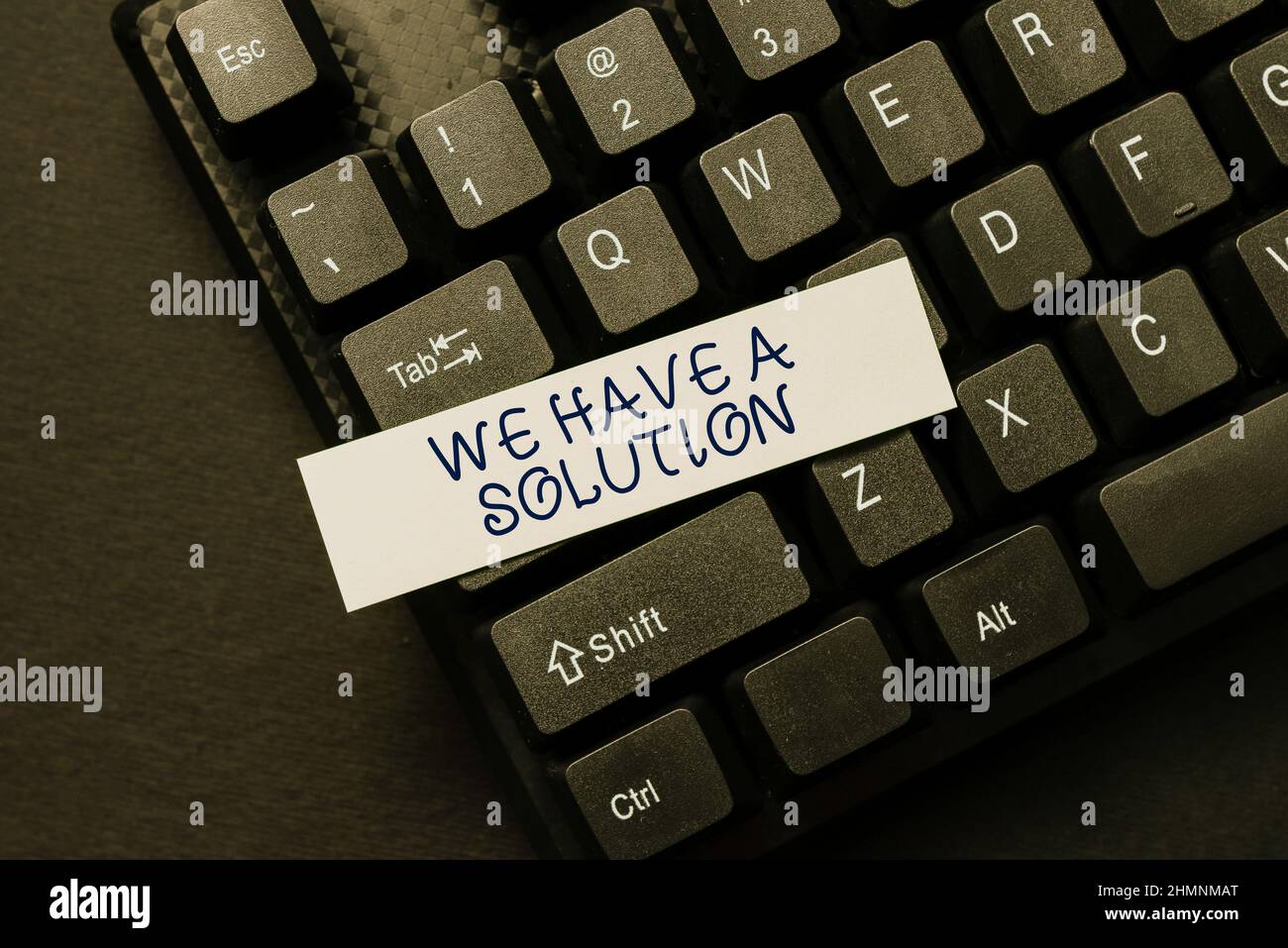 Hand writing sign We Have A Solution. Business concept We Have A ...