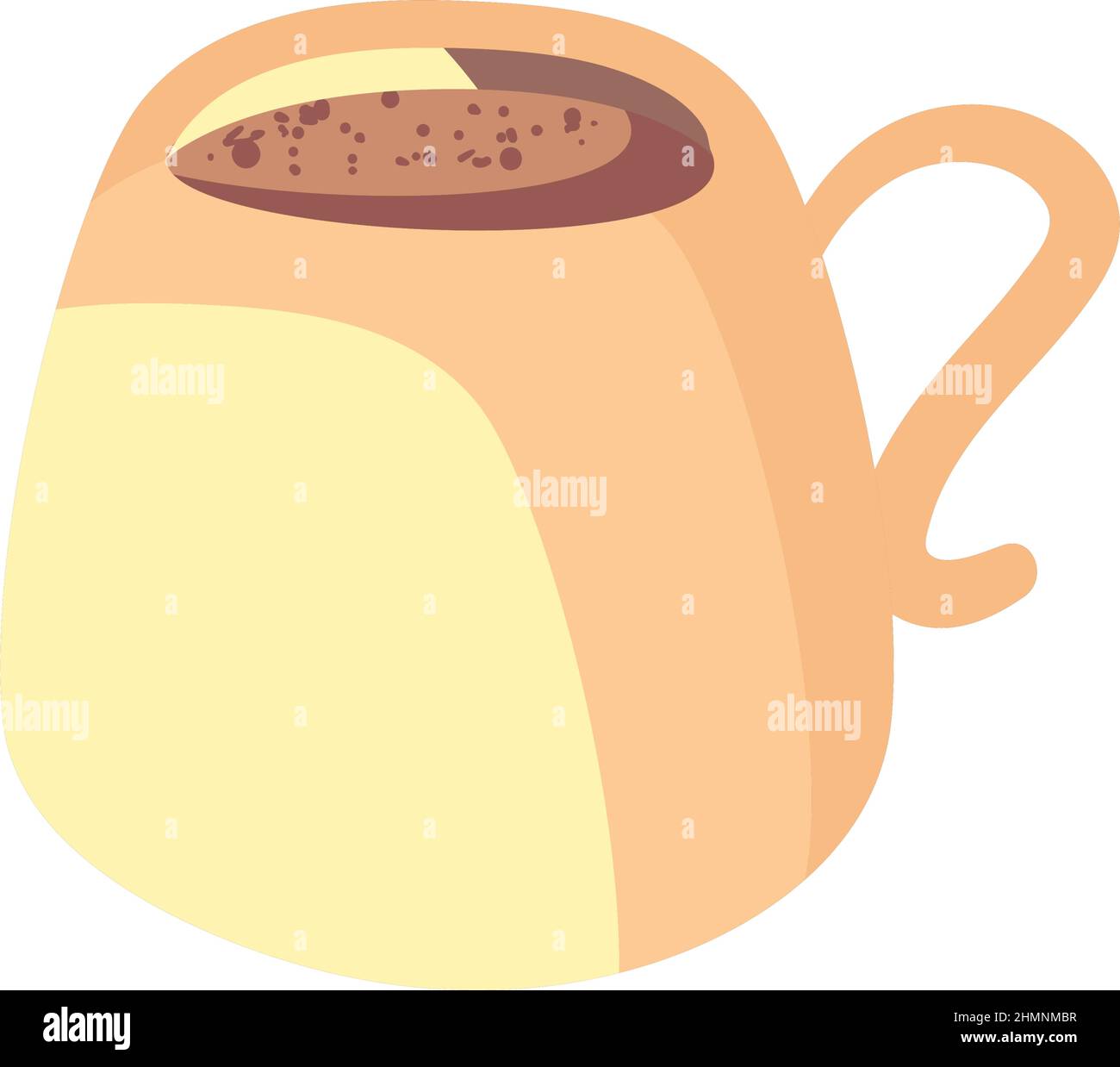beige coffee cup over white Stock Vector Image & Art - Alamy