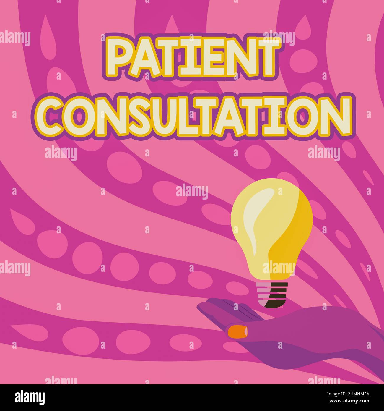 Hand writing sign Patient Consultation. Concept meaning act of seeking ...