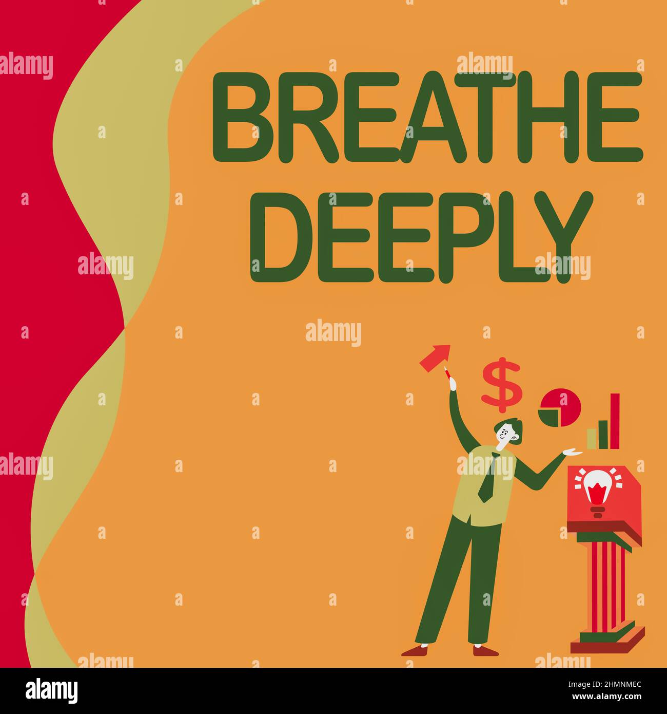 Text sign showing Breathe Deeply. Business overview to take a large ...