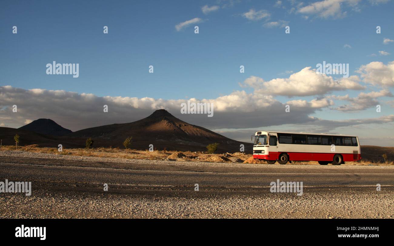 public transport to villages Konya Turkey Stock Photo - Alamy