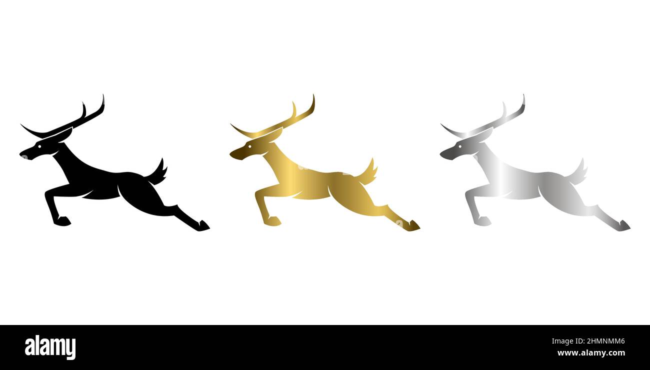 Deer Running Logo Running Deer Logo Stock Photos Free & Royalty Free