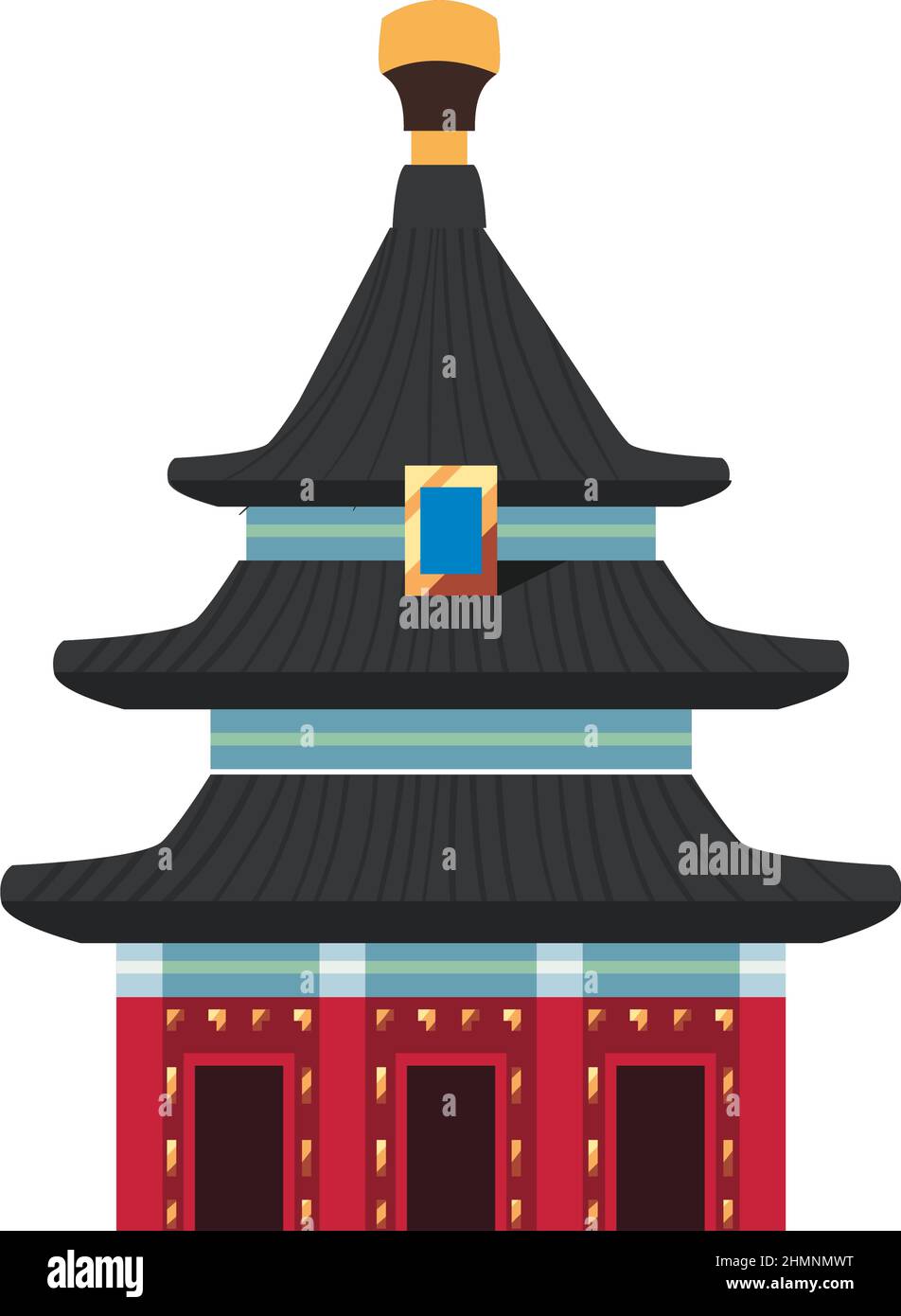 elegant chinese castle over white Stock Vector Image & Art - Alamy