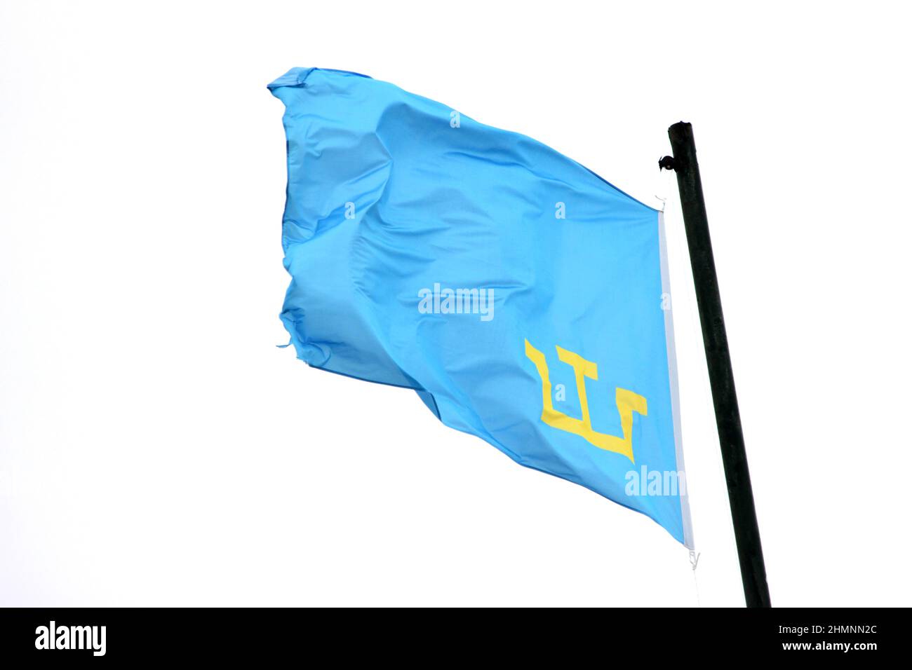 Ukrainian Crimean Tatar flag on a white background Stock Photo - Alamy