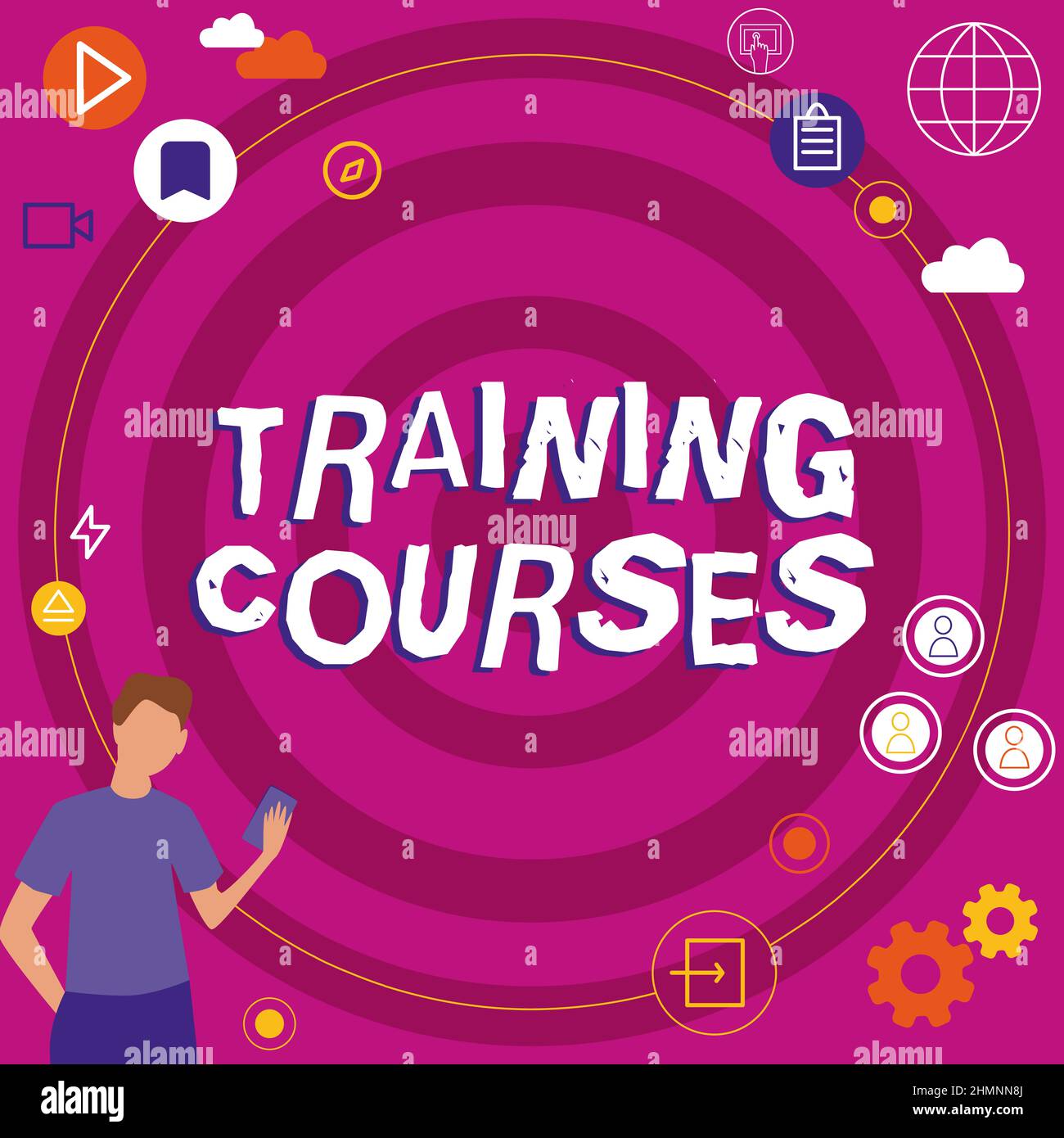 Conceptual caption Training Courses. Business overview is series of ...