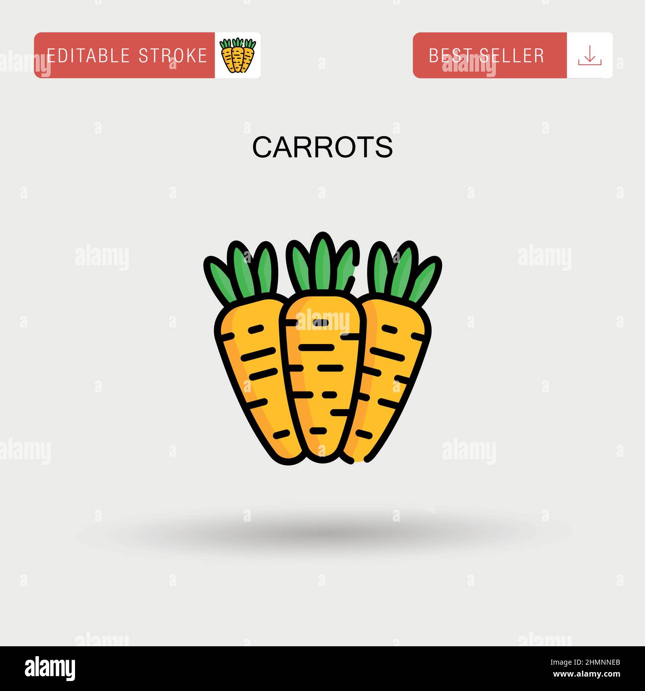 Carrots Simple vector icon Stock Vector Image & Art - Alamy