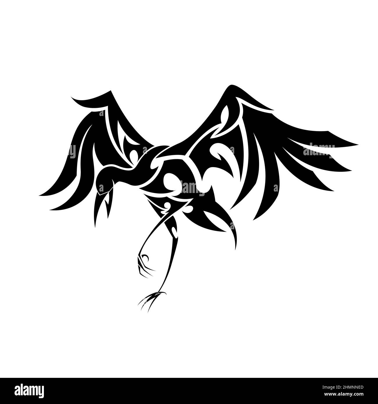 line art Vector image of a crane standing and spreading its wings Stock ...