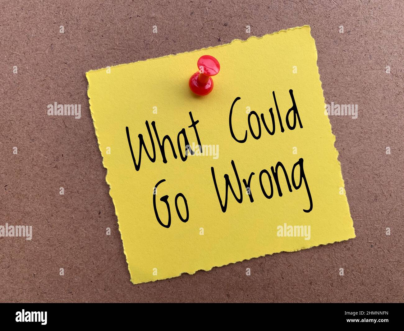 What could go wrong text on yellow torn notepad. Conceptual Stock Photo ...