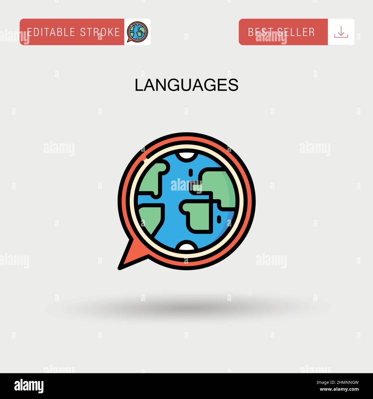 Bubble speech foreign languages icon hi-res stock photography and ...