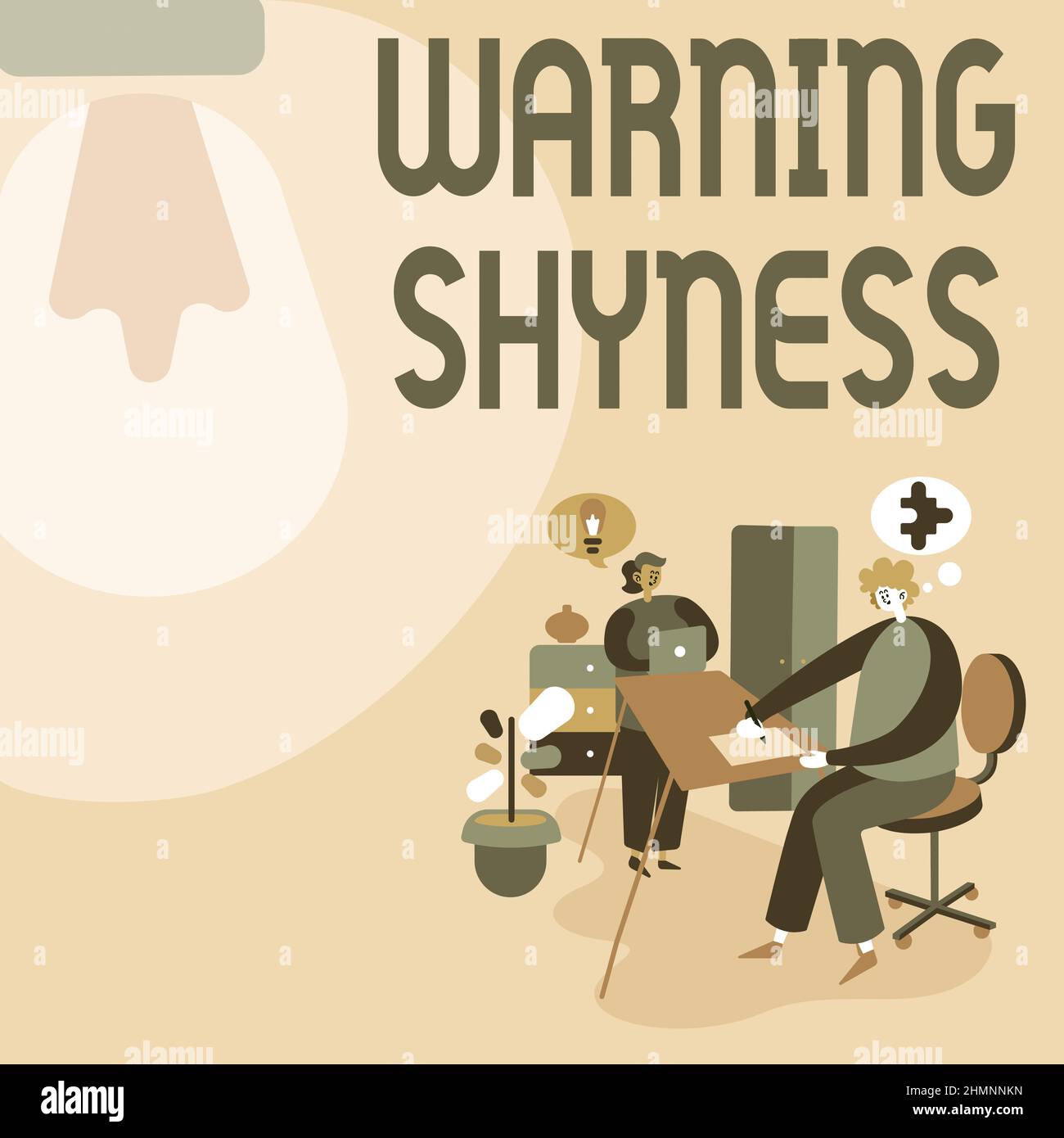 Conceptual display Warning Shyness. Business idea Warning Shyness ...