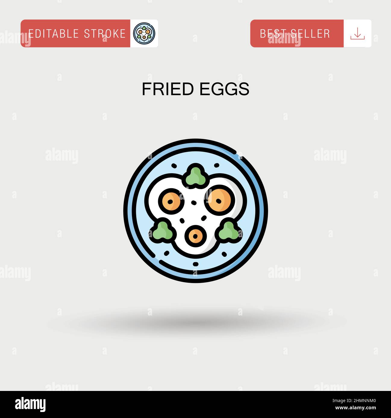 Fried eggs Simple vector icon Stock Vector Image & Art - Alamy