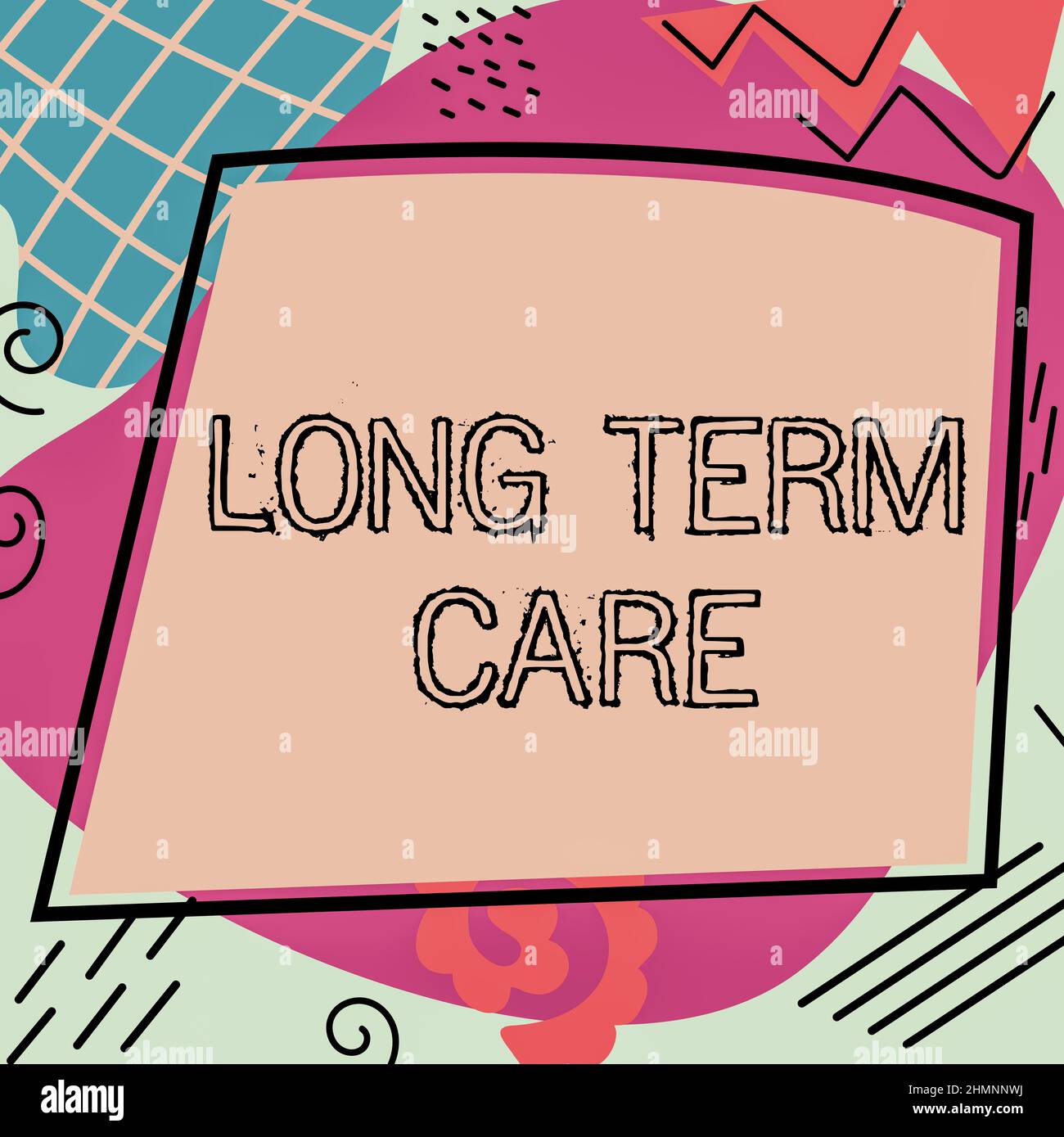 Text sign showing Long Term Care. Internet Concept Adult medical ...