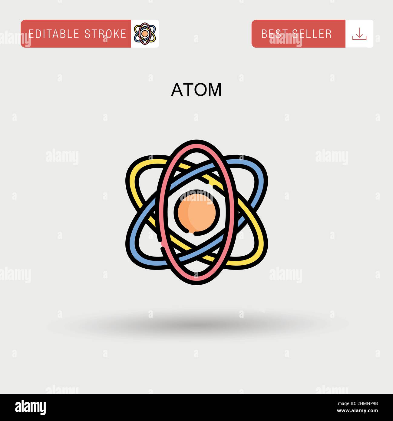 Atom Simple vector icon Stock Vector Image & Art - Alamy