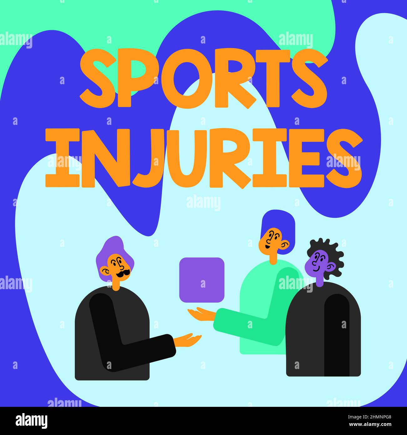 Sign displaying Sports Injuries. Business idea kinds of injury that ...