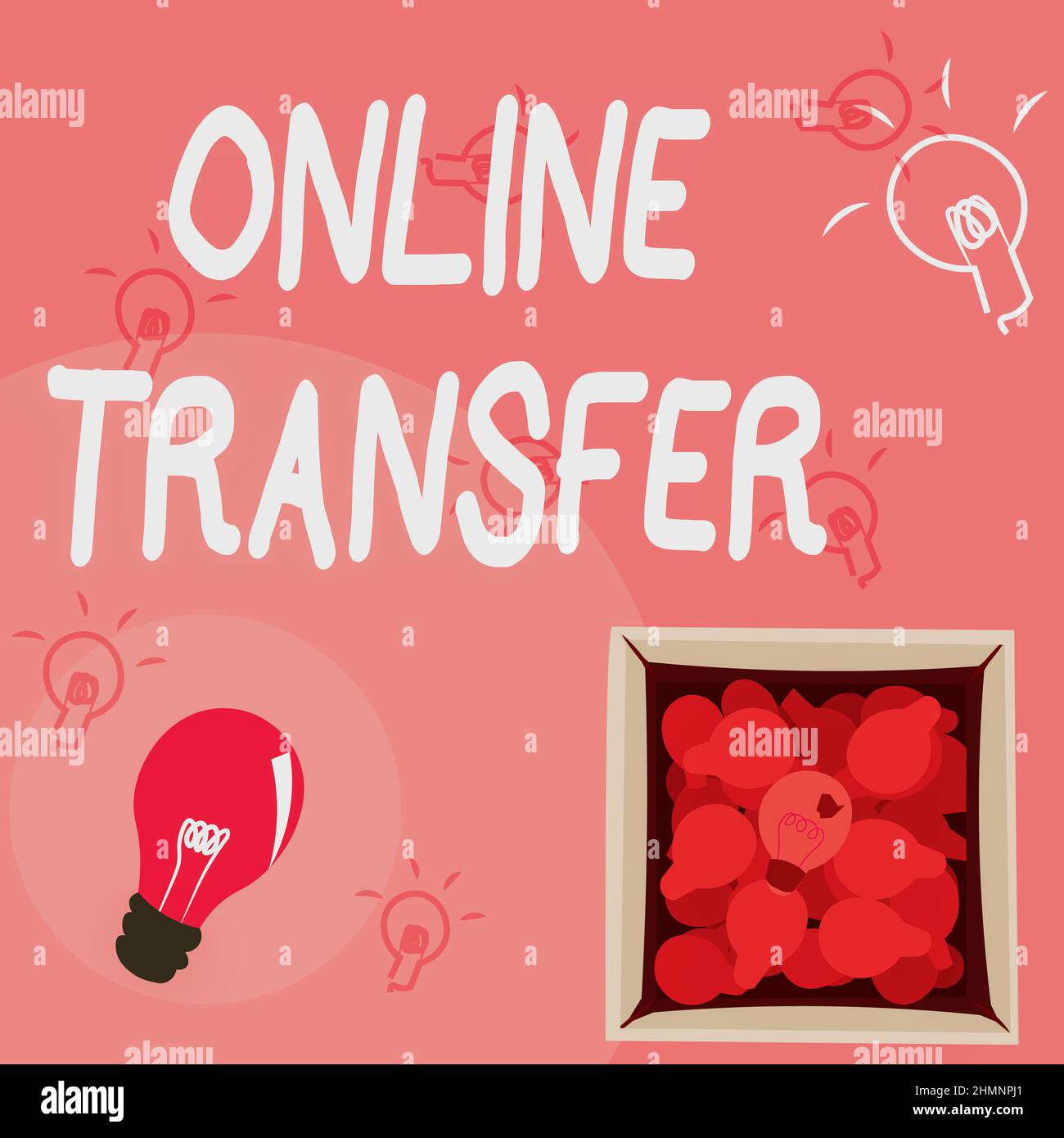 Hand writing sign Online Transfer. Word Written on authorizes a fund ...