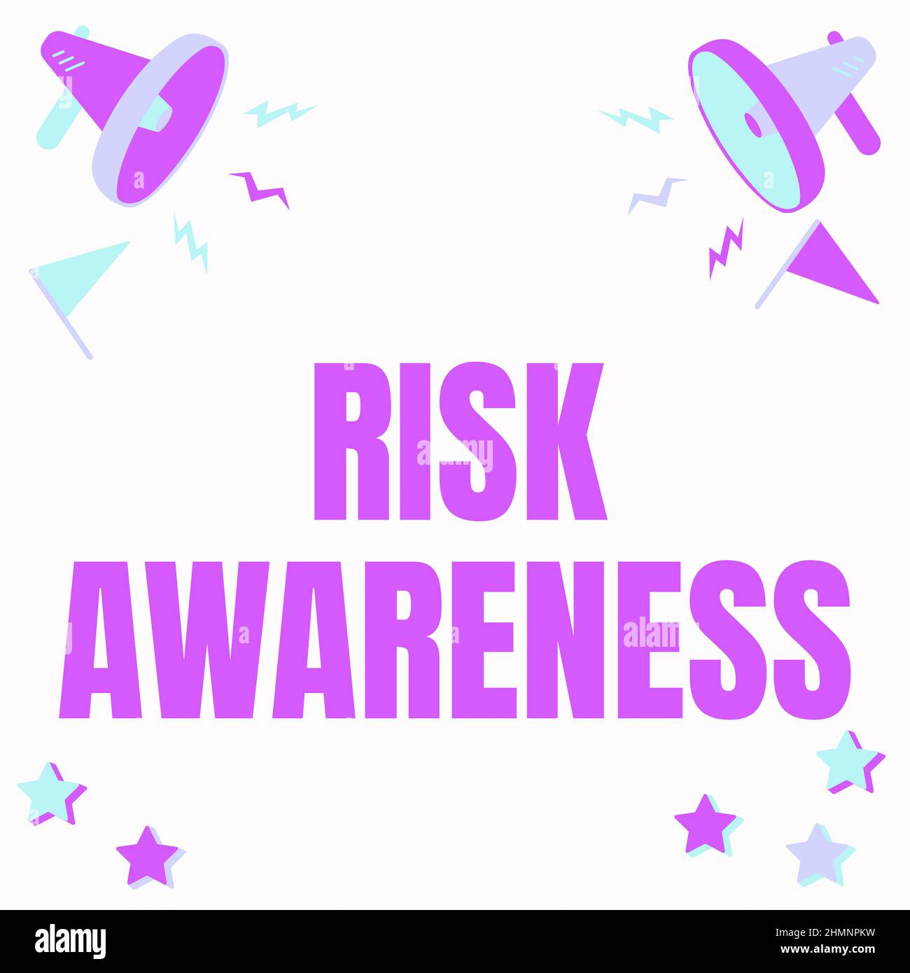 Text caption presenting Risk Awareness. Word Written on recognizing ...