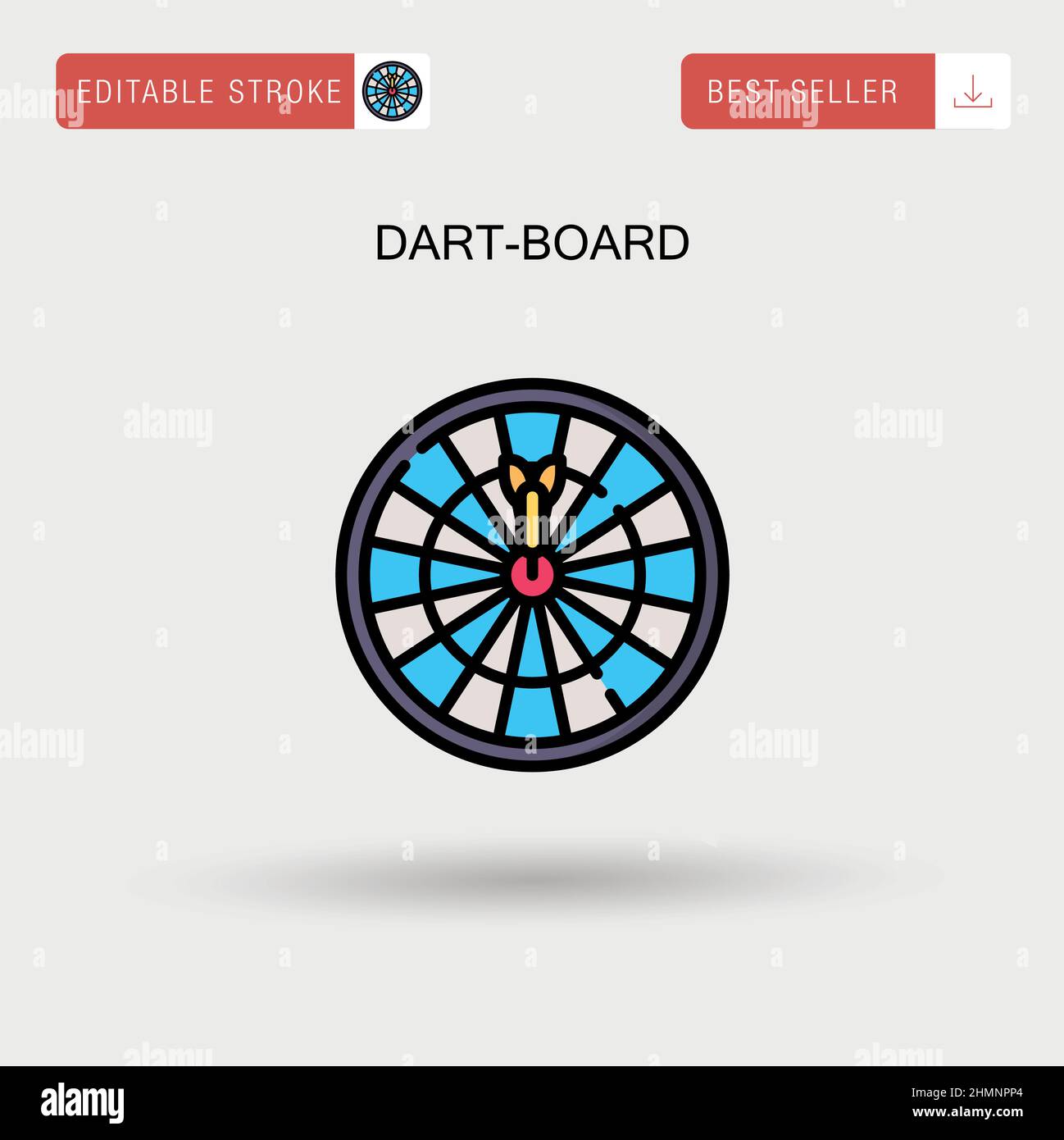 Dart-board Simple vector icon Stock Vector Image & Art - Alamy
