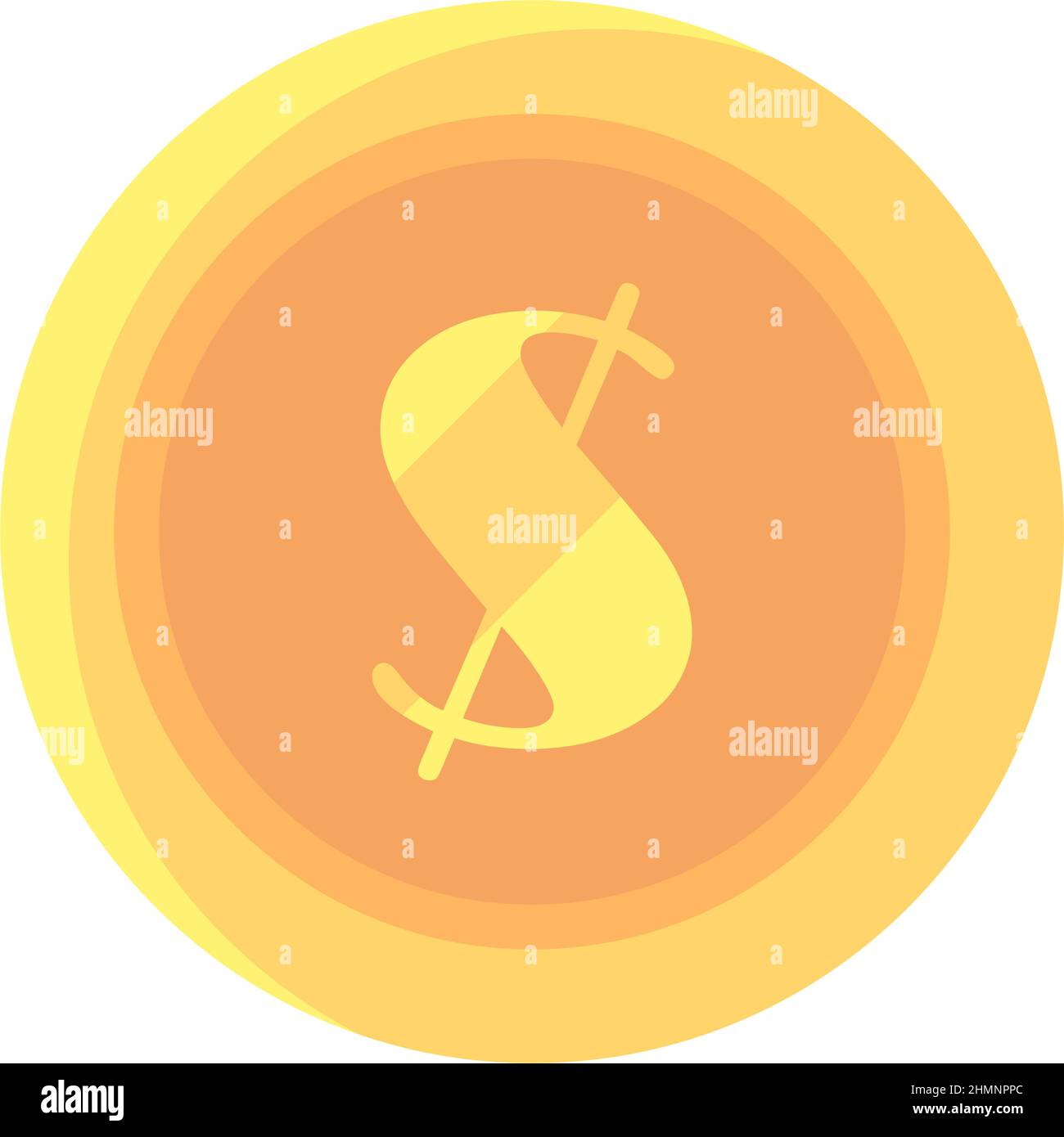 golden coin design with dollar symbol Stock Vector Image & Art - Alamy