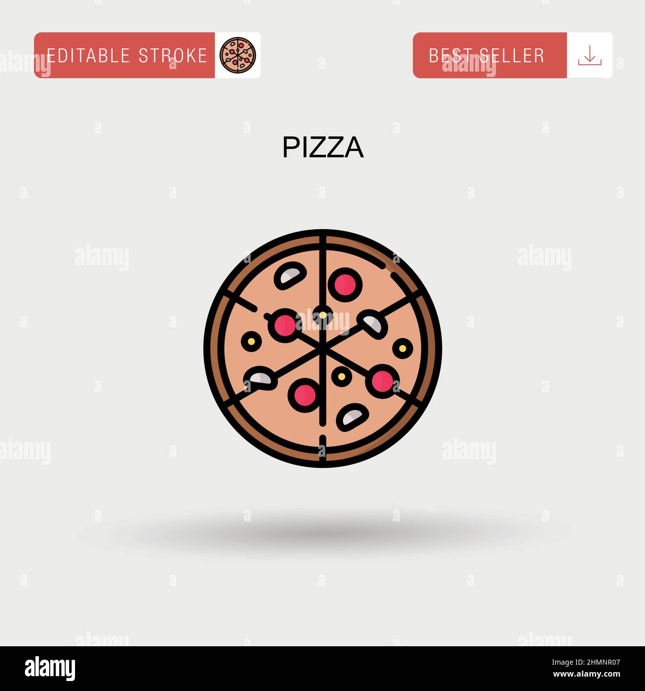 Pizza Simple vector icon Stock Vector Image & Art - Alamy