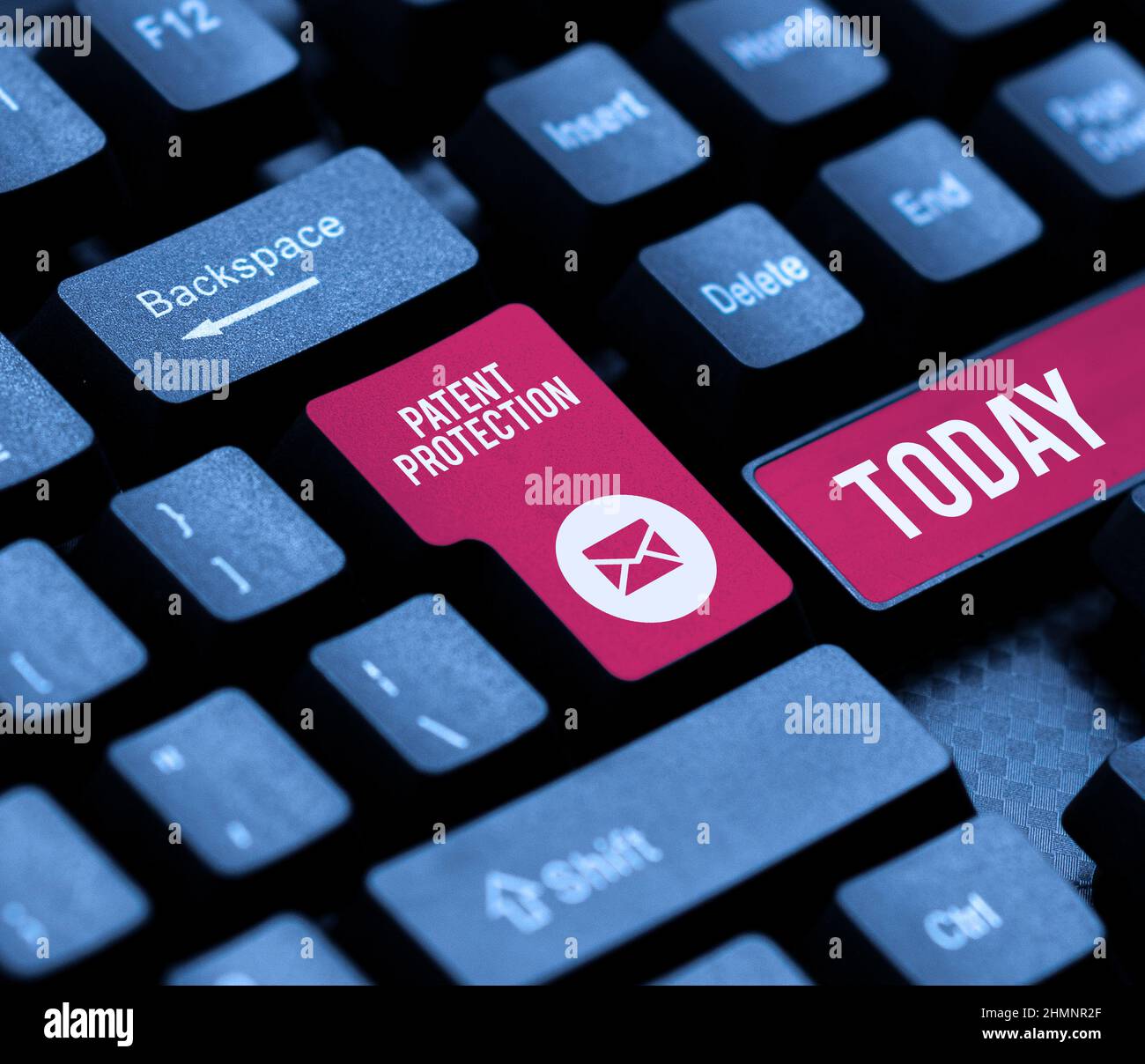 Sign displaying Patent Protection. Concept meaning provides a person or ...