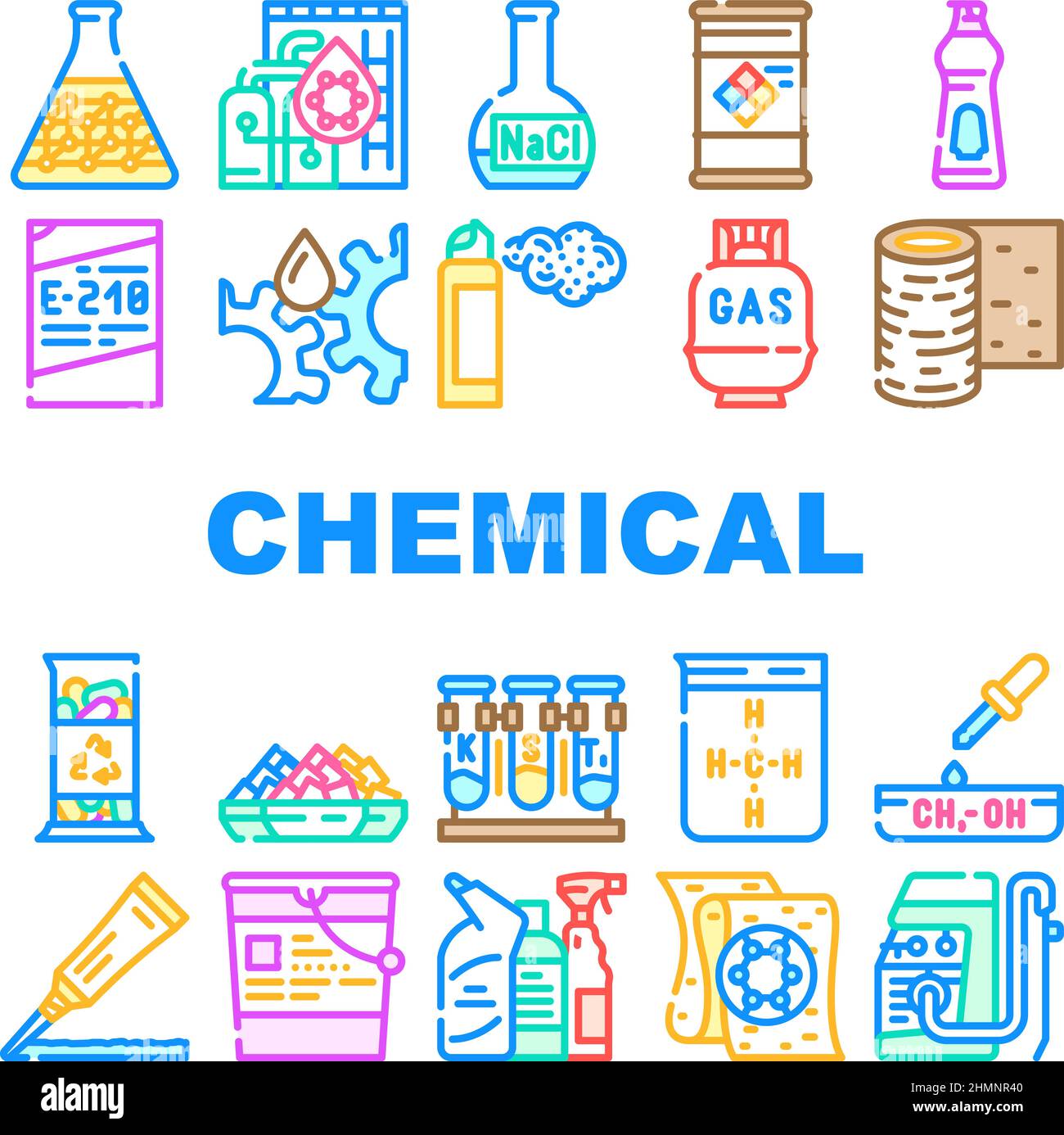 Chemical Industry Production Icons Set Vector Stock Vector Image & Art ...