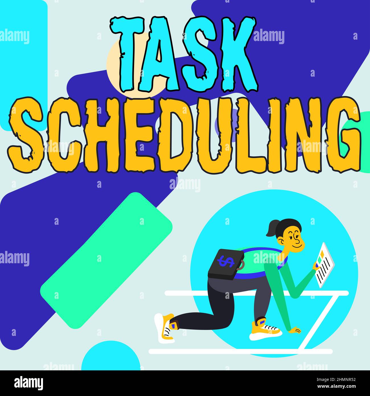 Text Caption Presenting Task Scheduling Word Written On The Assignment