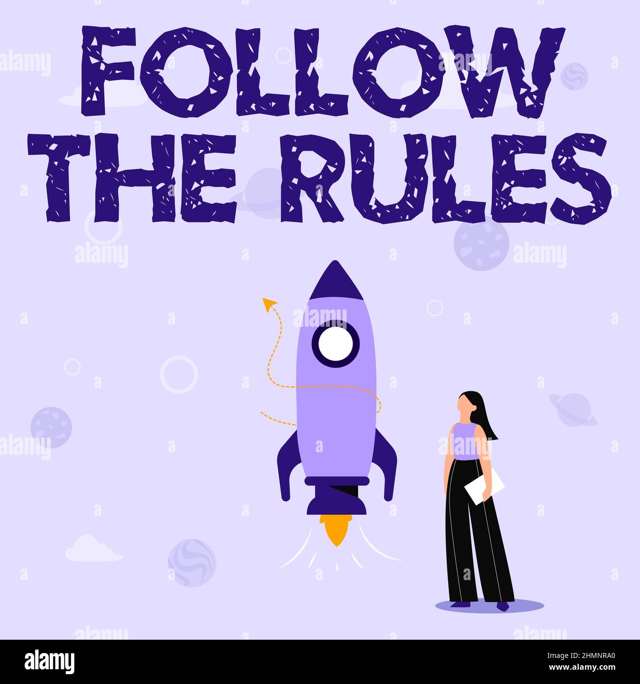 Hand writing sign Follow The Rules. Internet Concept order someone ...