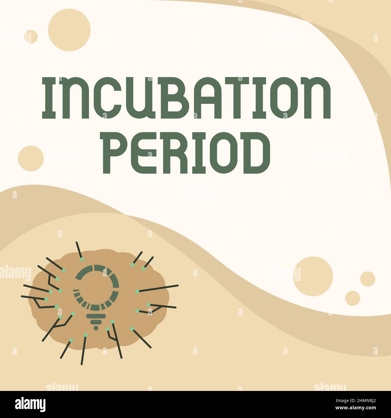 Hand writing sign Incubation Period. Word Written on time elapsed ...