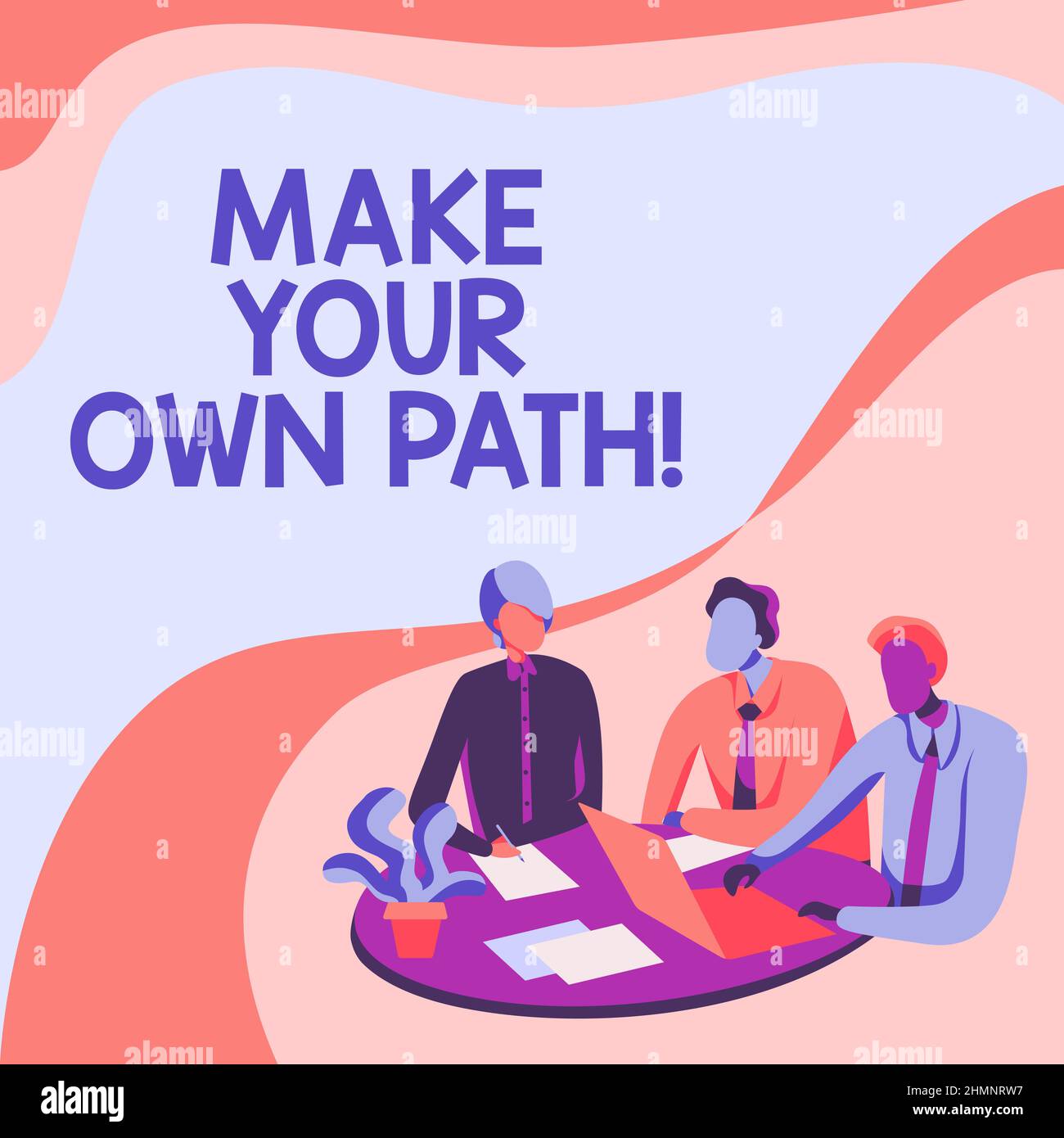 Hand writing sign Make Your Own Path. Business overview Be the creator ...