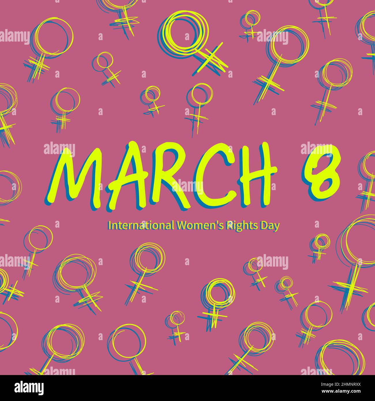 International women rights day illustration banner Stock Photo - Alamy
