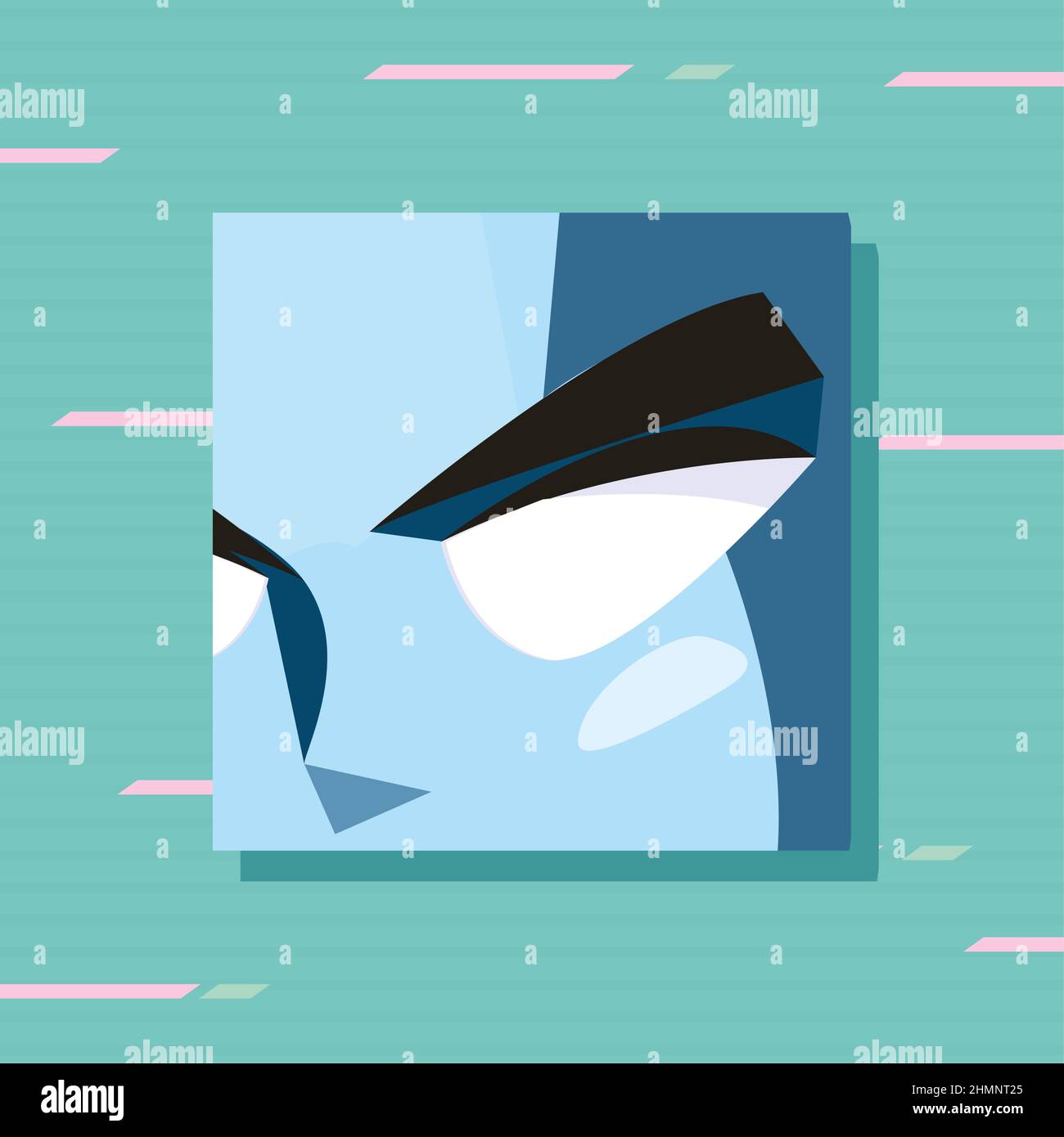 card of blue alien frame Stock Vector Image & Art - Alamy