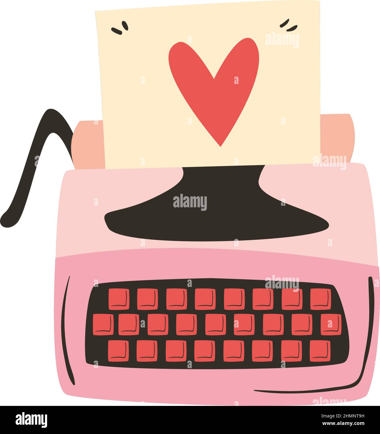 Love message on typewriter Stock Vector Images - Alamy