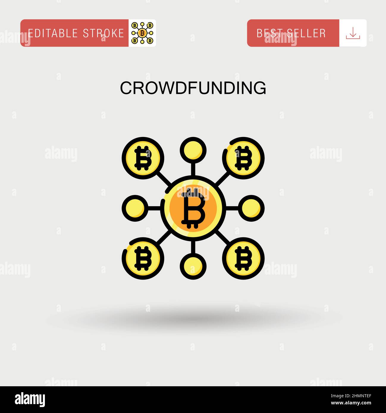 Crowdfunding Simple vector icon Stock Vector Image & Art - Alamy