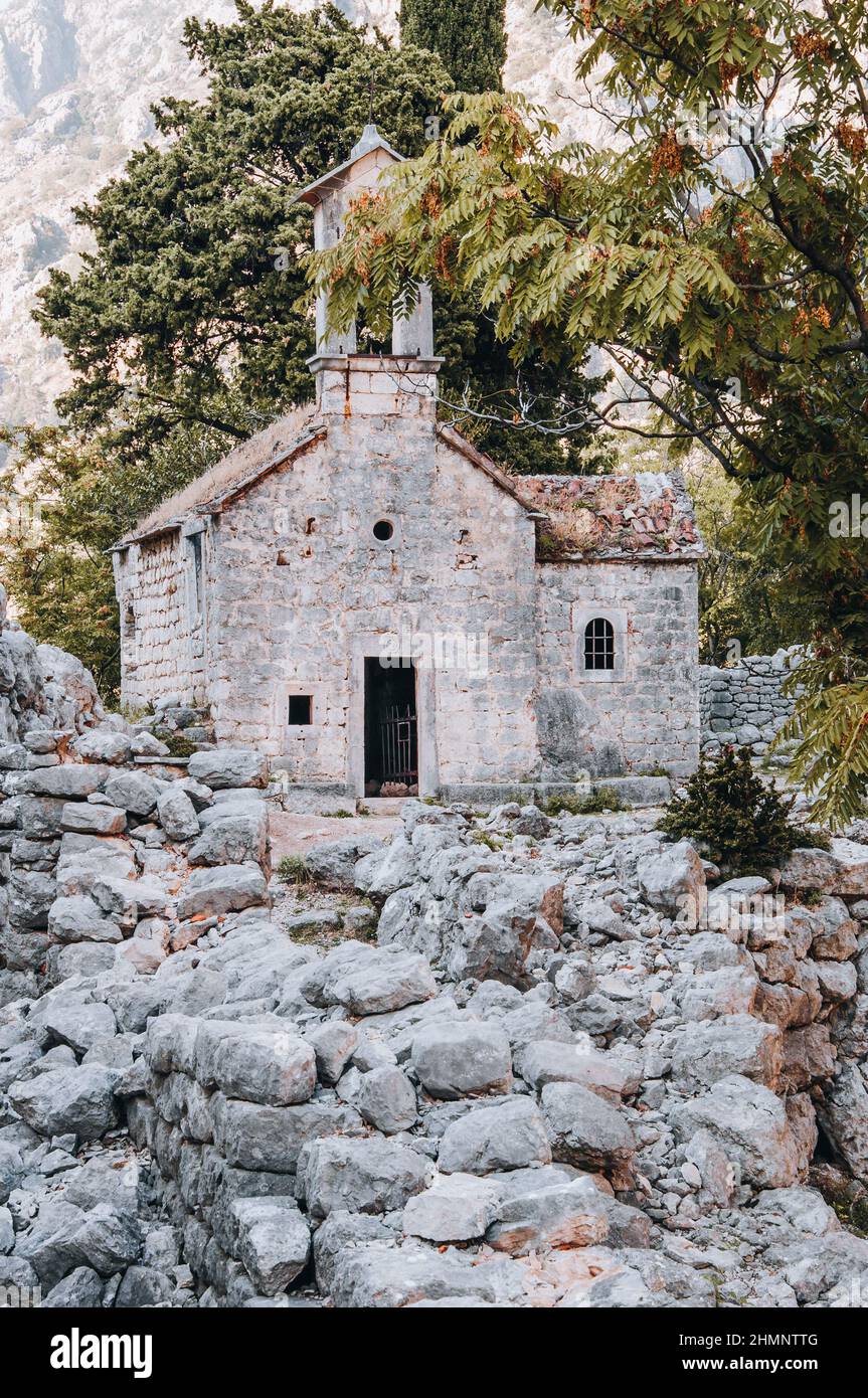 medieval-chapel-of-st-ivan-sveti-ivan-in-mountains-kotor-montenegro