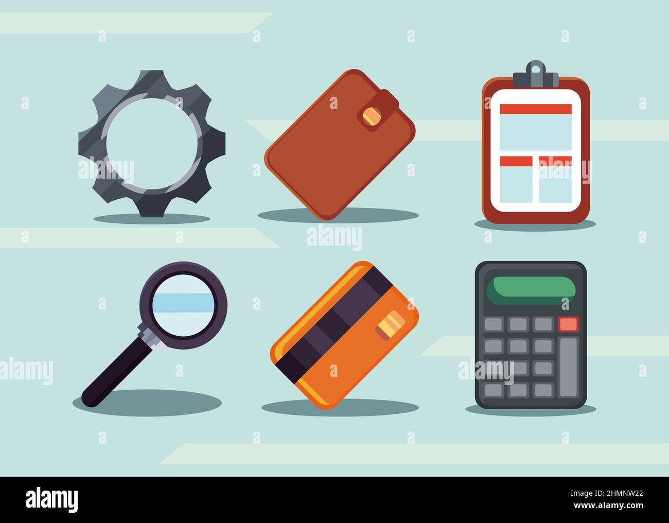 set of six budget items Stock Vector Image & Art - Alamy