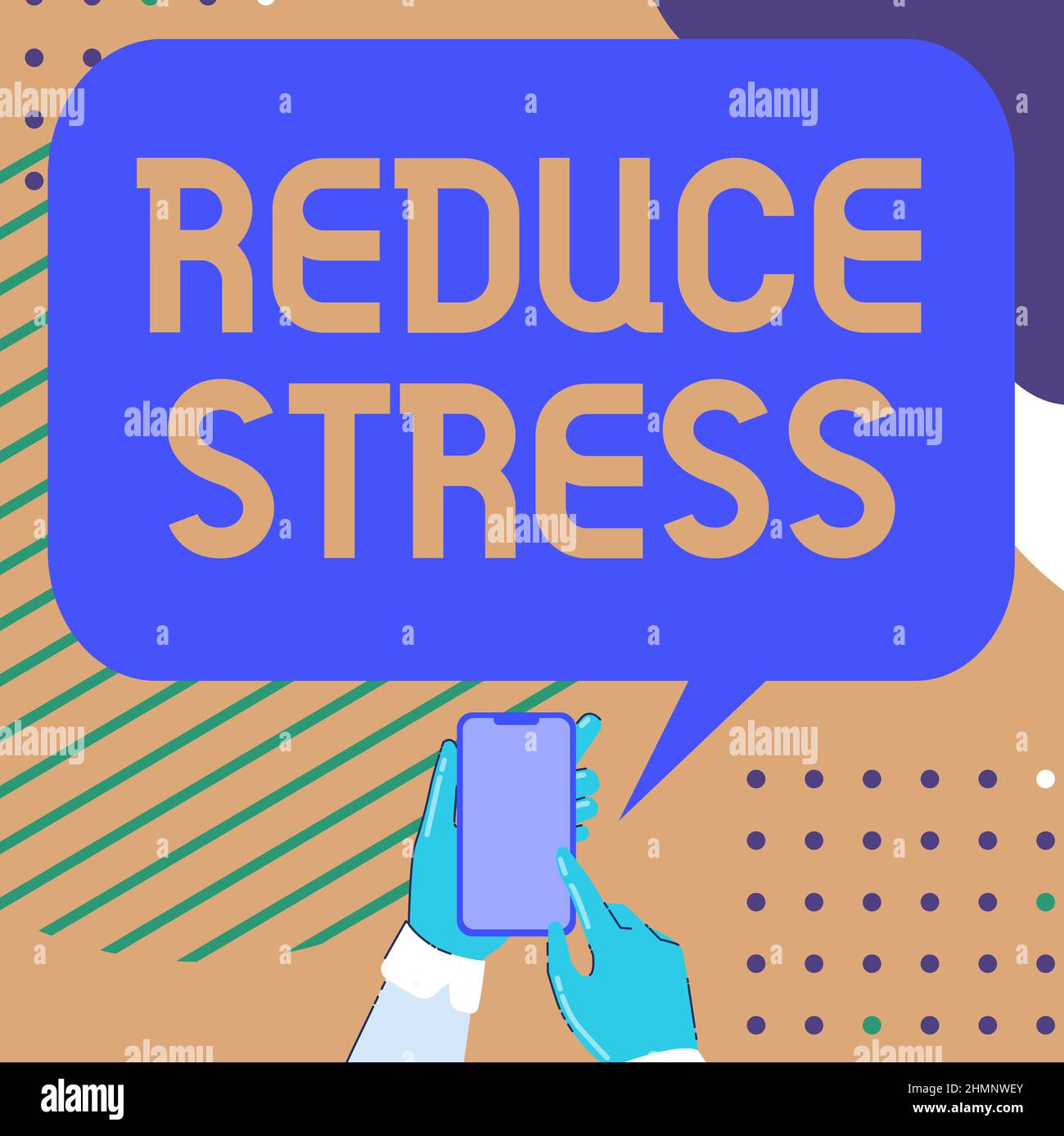 Sign displaying Reduce Stress. Business concept to relieve the tension ...