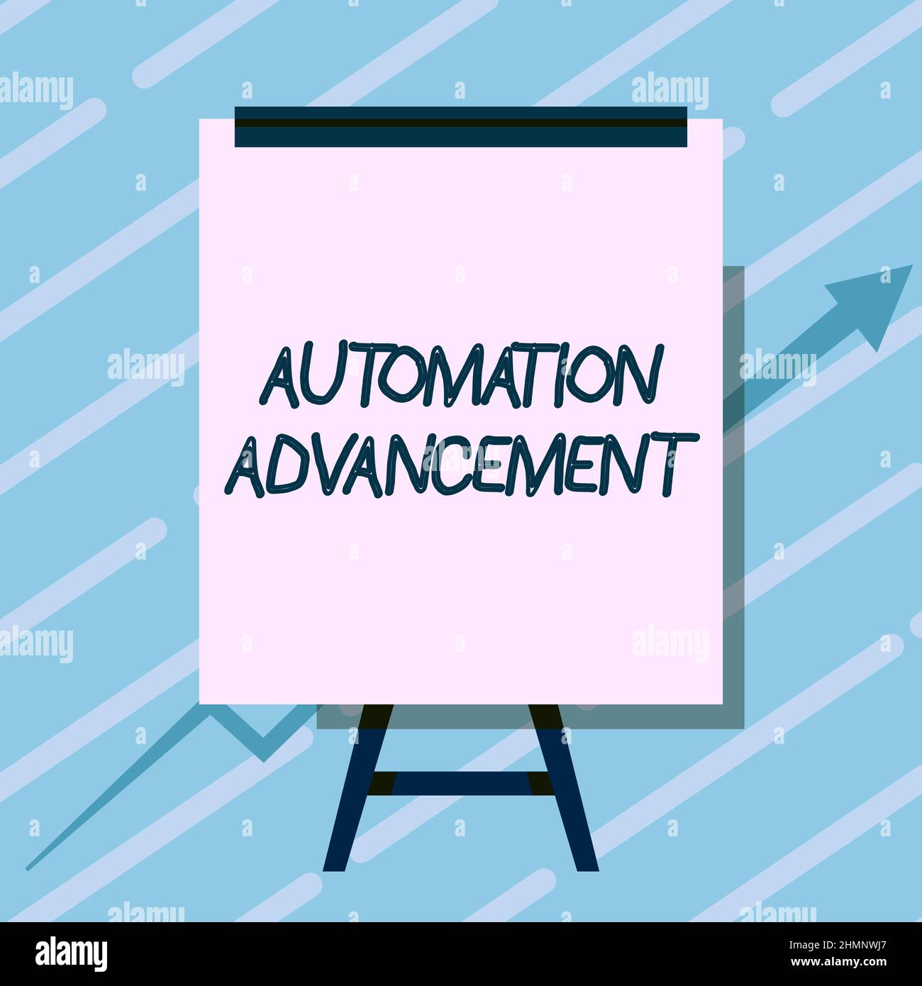 Sign displaying Automation Advancement. Business showcase application ...